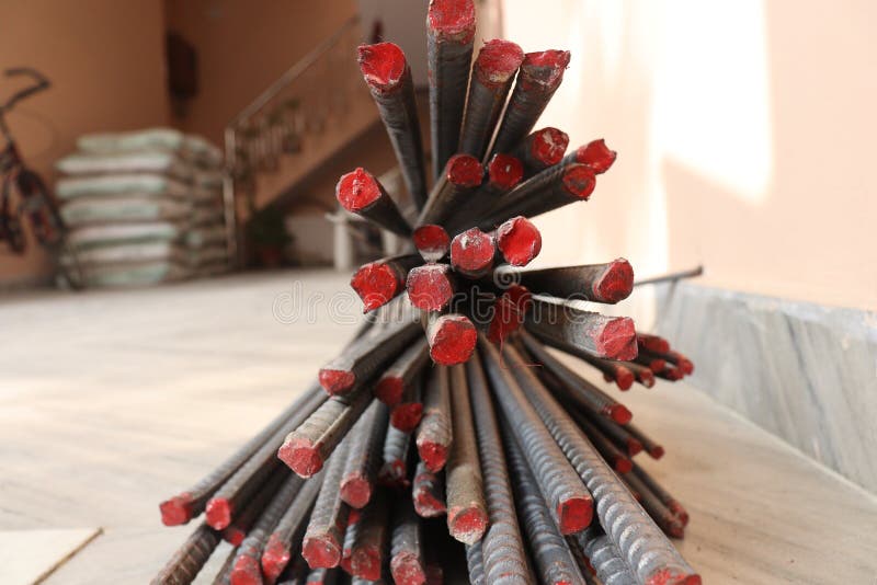 Construction Work Cement Bricks Workers Labour Day Iron Rods Stock ...