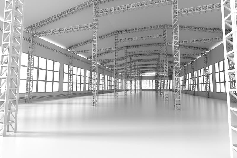 Construction Work 3d Render Stock Illustration - Illustration of ...