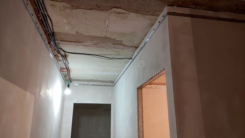 Construction Work in the Corridor of the Apartment Stock Photo - Image ...