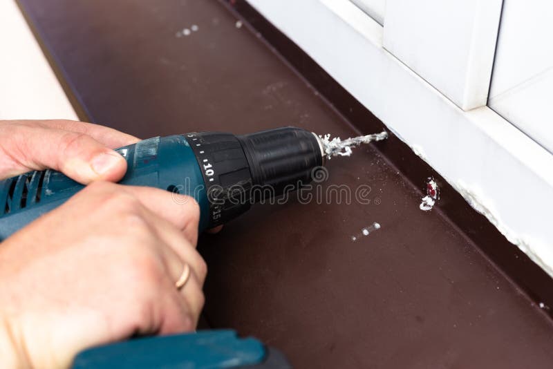 Construction Work - Drilling Holes. Stock Photo - Image of professional ...