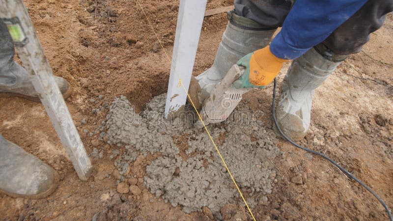 Construction Work on the Ground Stock Photo - Image of foundation ...