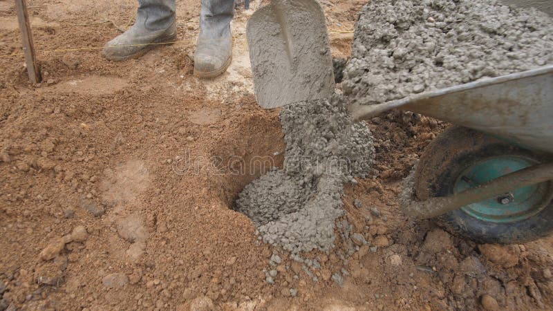 Construction Work on the Ground Stock Photo - Image of cement, house ...