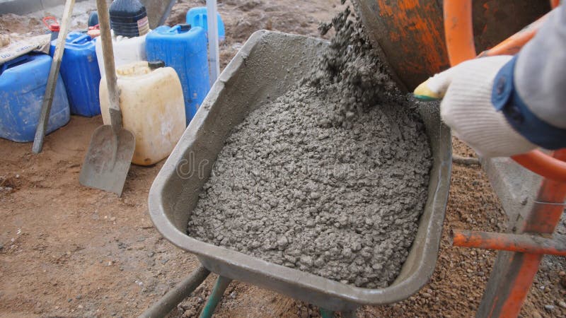 Construction Work on the Ground Stock Image - Image of hard, mortar ...