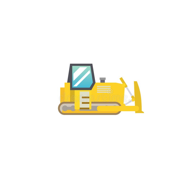 Construction Work Heavy Equipment Icon Vector Illustration Stock Vector ...