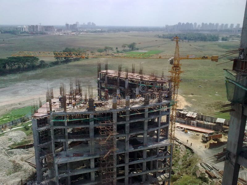 The Construction Work of High Rice Building Editorial Photo - Image of ...