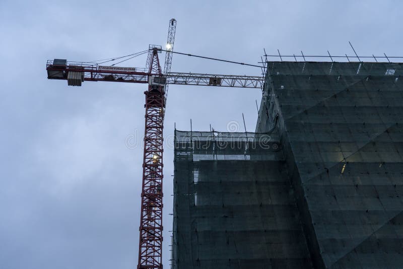 137 Crane Loader Night Construction Stock Photos - Free & Royalty-Free ...
