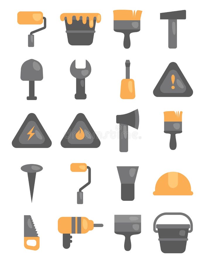 Construction work, icon stock vector. Illustration of graphic - 259400793