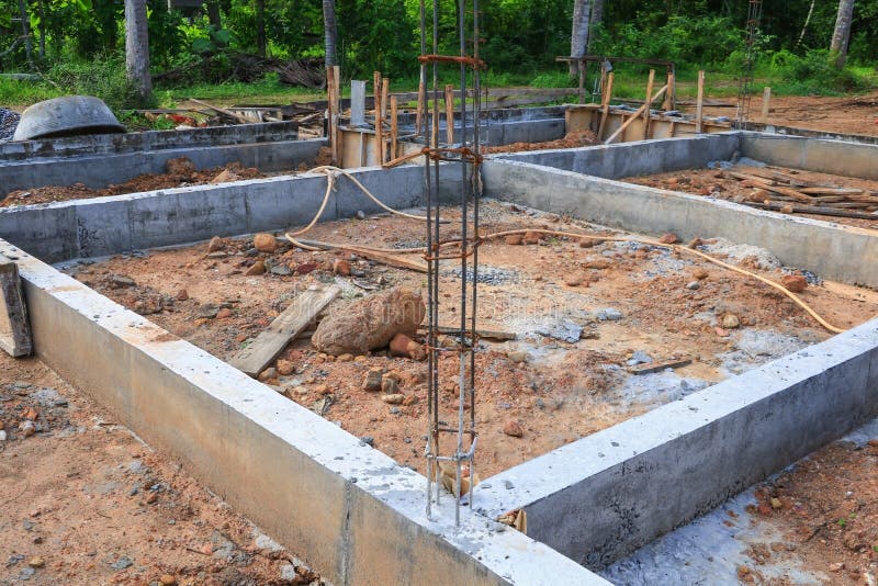 Construction Work Industry at Building Site Stock Image - Image of ...