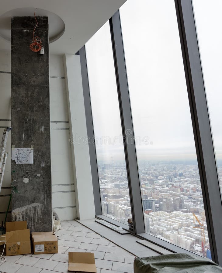 Construction Work on the Interior Decoration of a Modern Office or ...