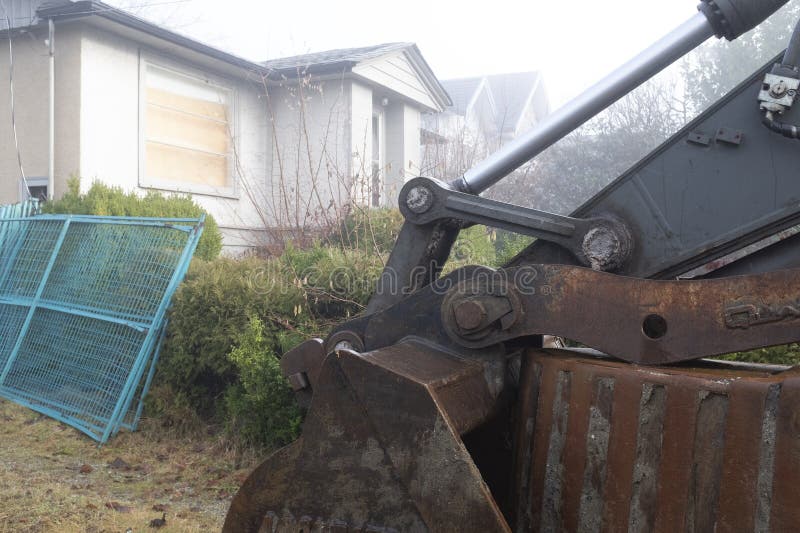 Construction Work Just Beginning on Houses Acquired in Land Assembly ...