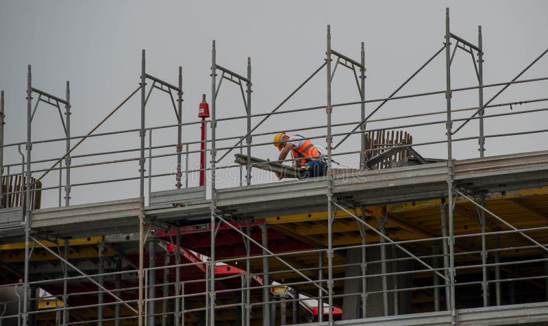 Construction work editorial stock image. Image of landmark - 117946419