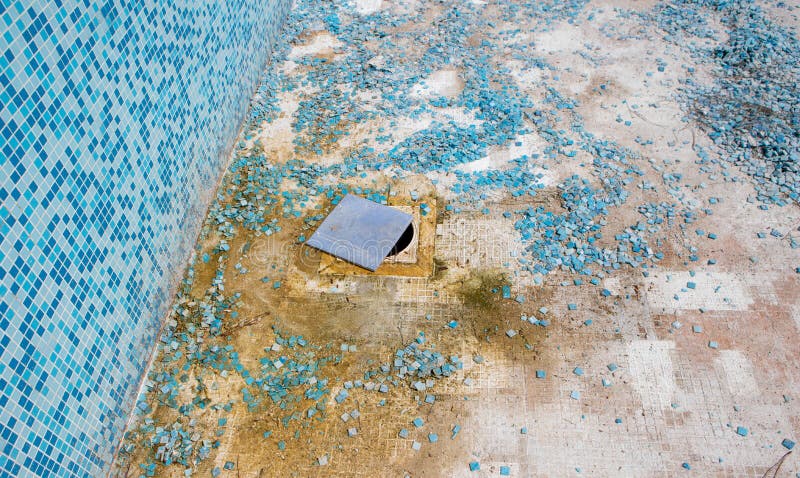 Construction Work on an Old Swimming Pool Stock Photo - Image of ...