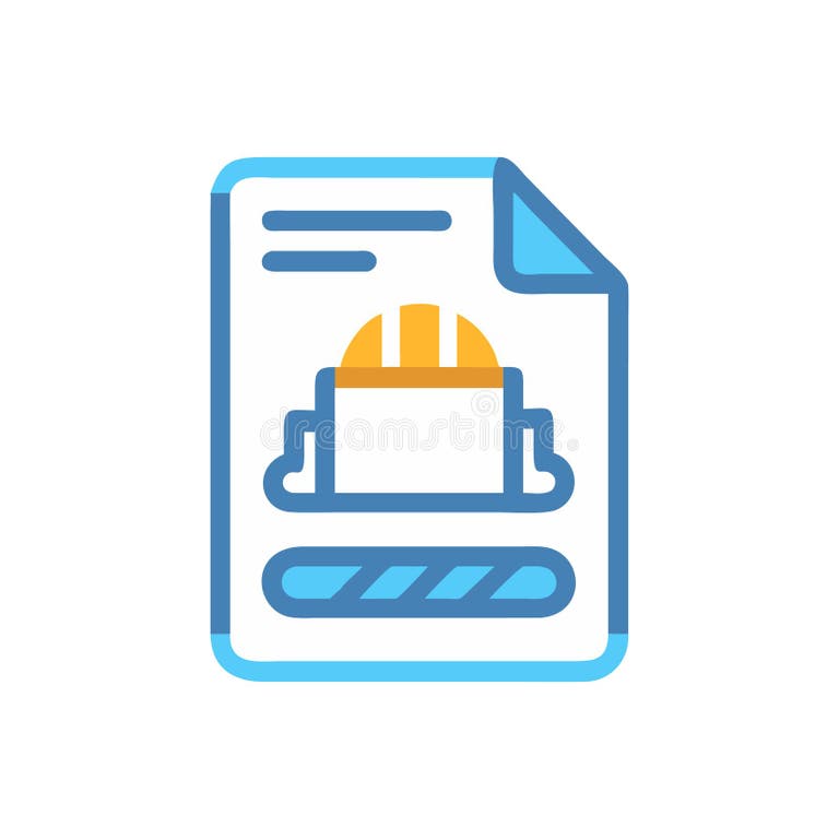 Construction Work Order Icon for Project Tracking Stock Illustration ...