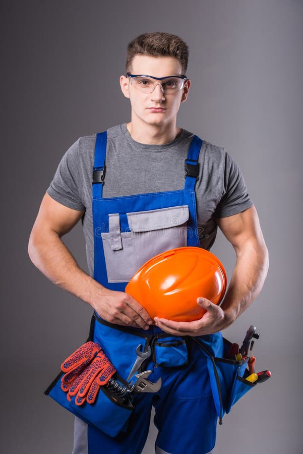 Construction work stock image. Image of hardhat, industry - 60456091