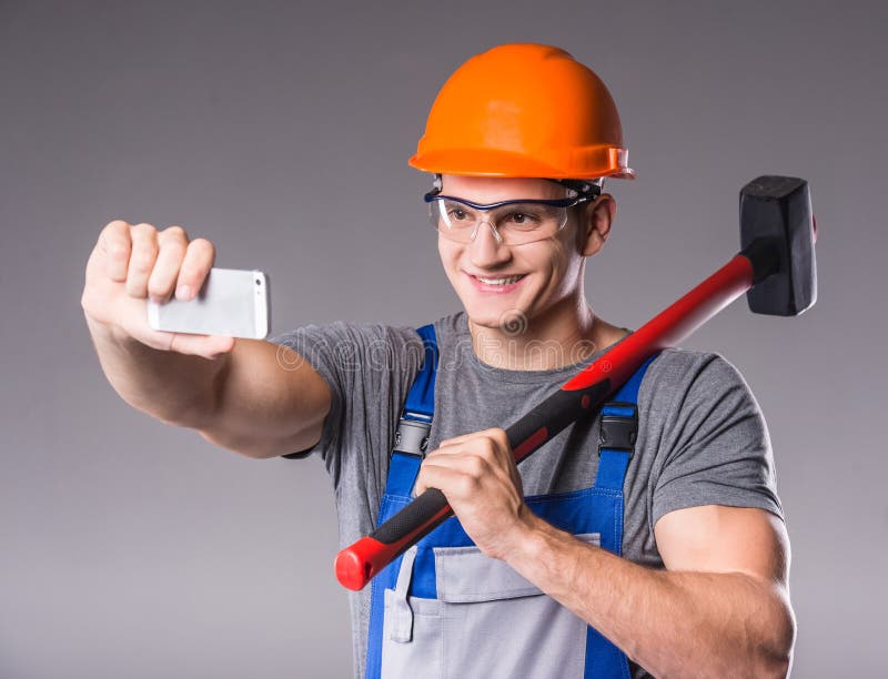 Construction work stock photo. Image of industrial, contractor - 60460066