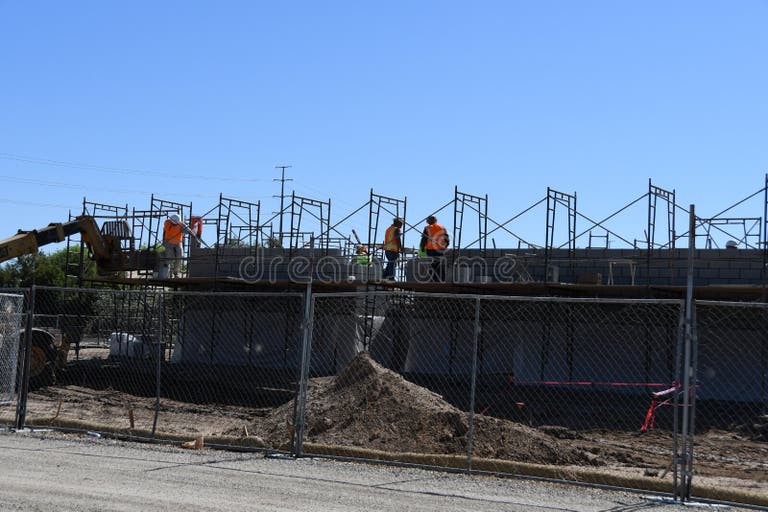 Construction Work in Process. Editorial Image - Image of building ...
