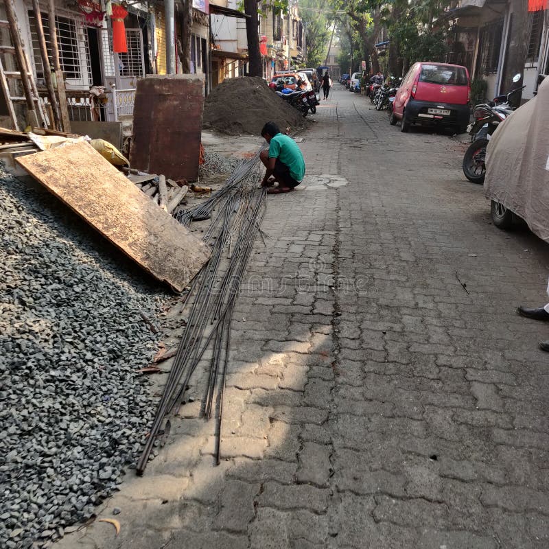 Construction Work is in Process, Mumbai Editorial Stock Image - Image ...
