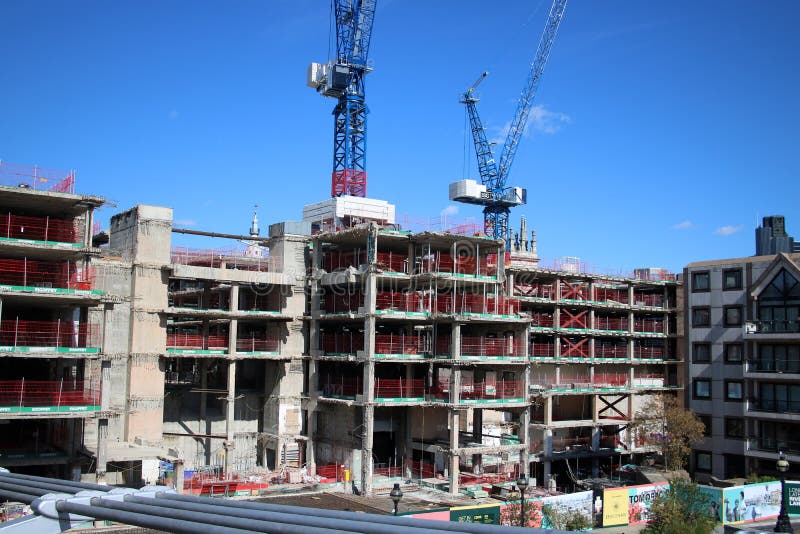 Construction Work in Progress by River Thames Editorial Image - Image ...