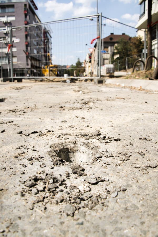 Construction Work on the Road Stock Image - Image of equipment ...