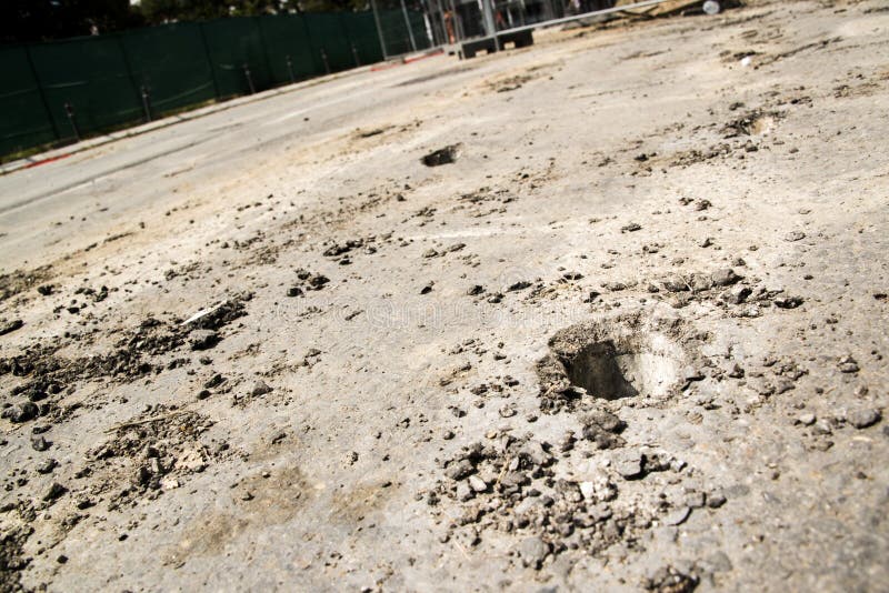 Construction Work on the Road Stock Photo - Image of occupation ...