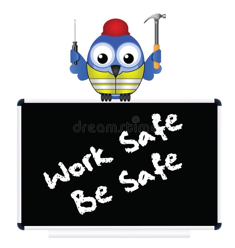 Work safe be safe stock vector. Illustration of graphic - 88740002