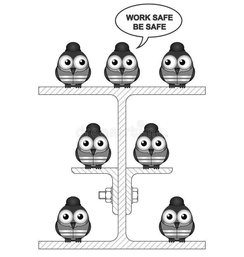 Construction Work Safe Be Safe Message Stock Vector - Illustration of ...