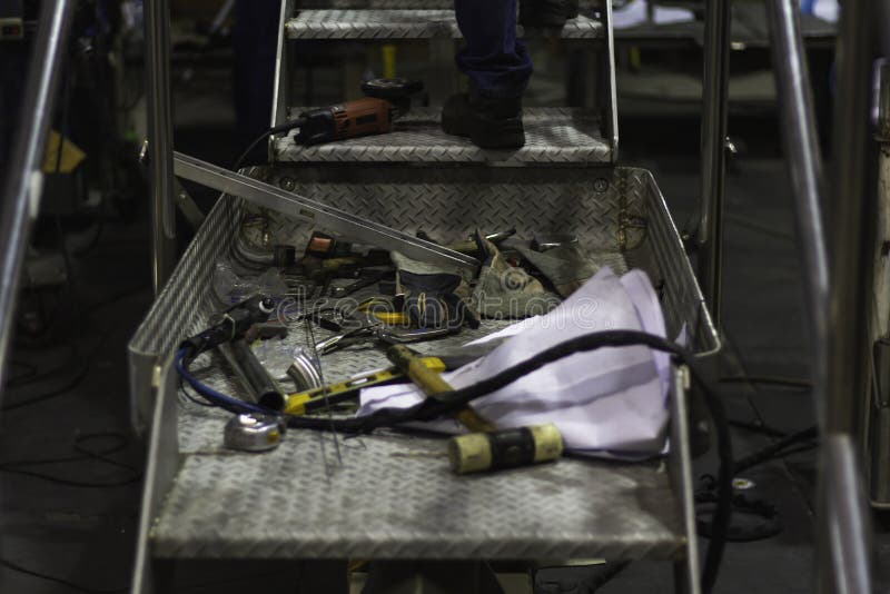 Construction Work Safety, Workplace is Not Safe. Stock Photo - Image of ...