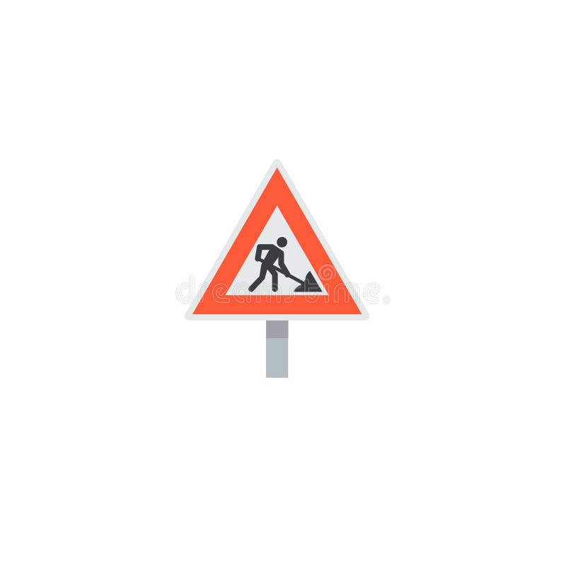 Construction Work Sign Icon Graphic Vector Illustration Stock Vector ...