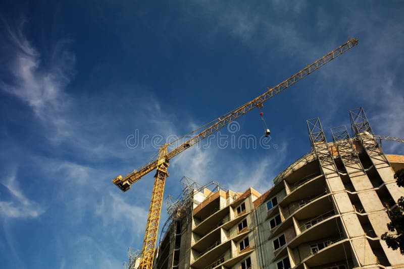 Construction work site stock photo. Image of cloudscape - 10639820