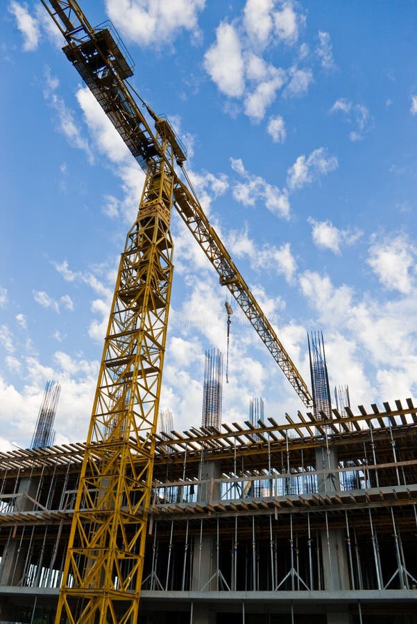 Construction work site stock photo. Image of silhouette - 6023674