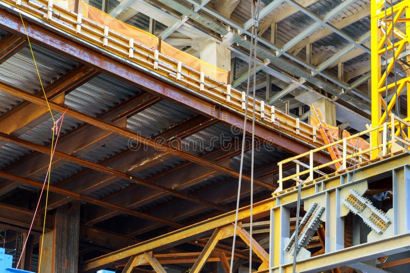 Construction Work Site and High Rise Building Stock Image - Image of ...