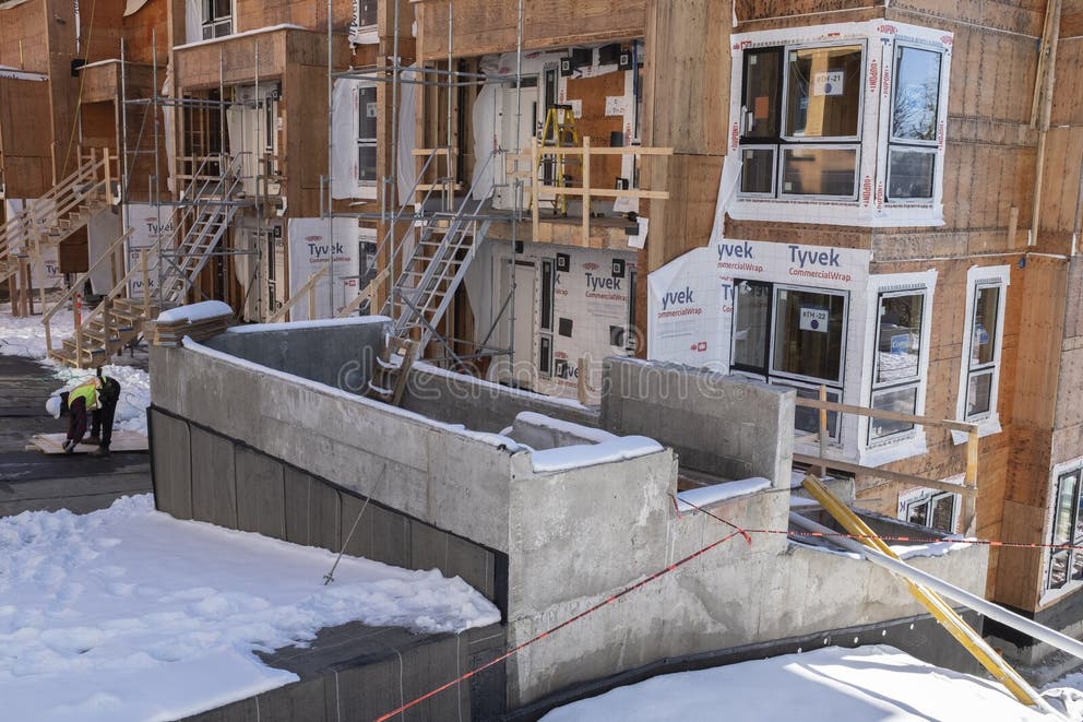 Construction Work Site Showing Nearly Completed Condos Editorial Photo ...