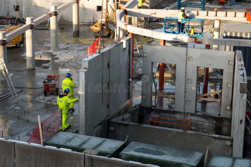 Construction Work at a Site in Southern Sweden Editorial Stock Image ...