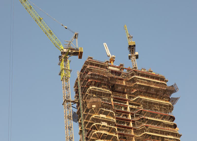 Construction Work on Skyscrapers in Dubai Stock Image - Image of ...