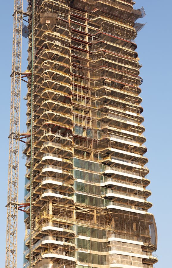 Construction Work on Skyscrapers in Dubai Stock Image - Image of ...