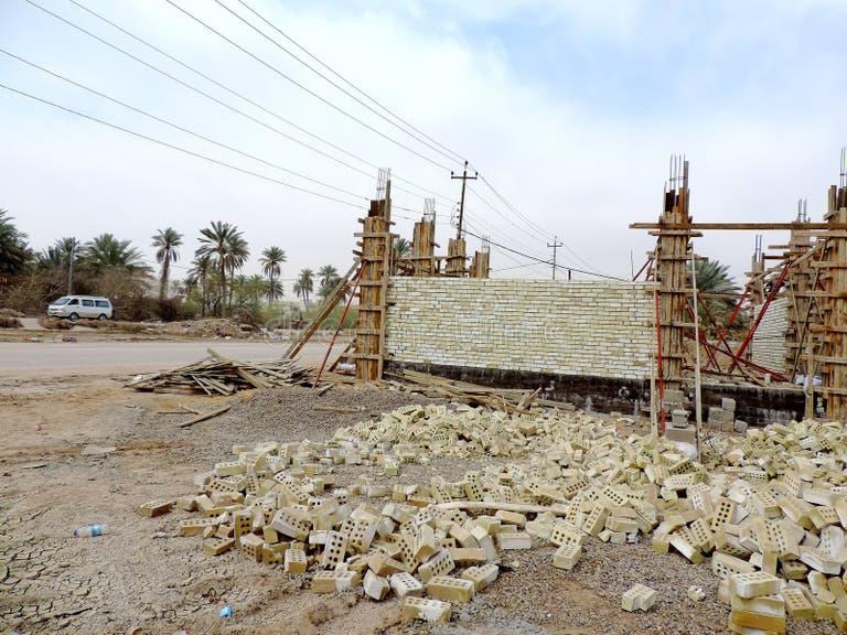Construction Work in Progress in Karbala, Iraq Stock Image - Image of ...