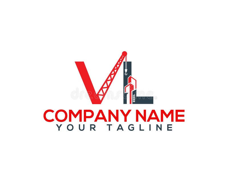 Construction Work VL Letters Logo Stock Vector - Illustration of ...
