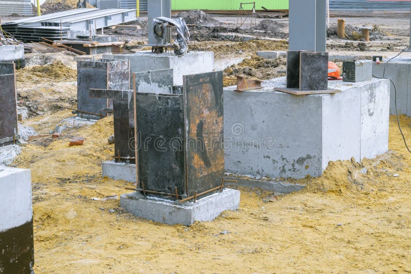 Construction Work of the Zero Cycle Stock Photo - Image of engineering ...