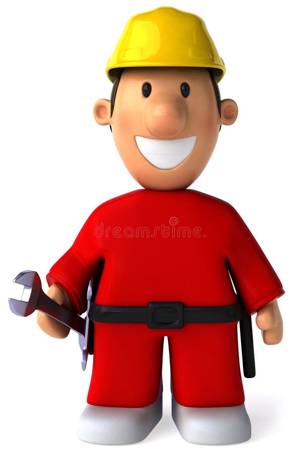 Cartoon Construction Worker Logo Stock Vector - Illustration of ...