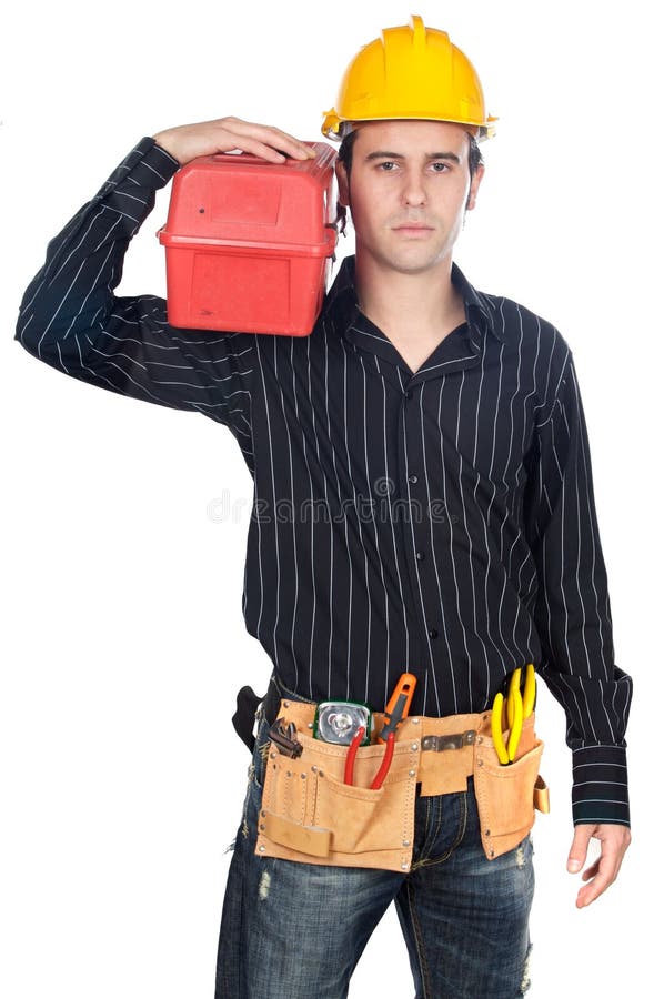 Construction worker stock image. Image of handsome, business - 2440023