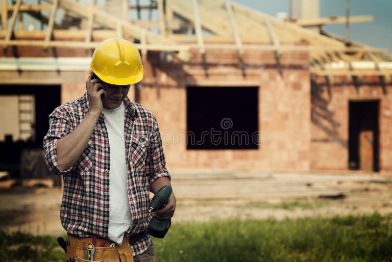 Real people working stock image. Image of construction - 15551097