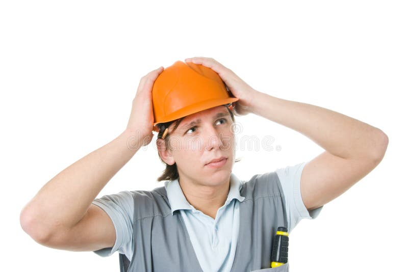 Construction Man stock image. Image of build, blueprints - 2222141
