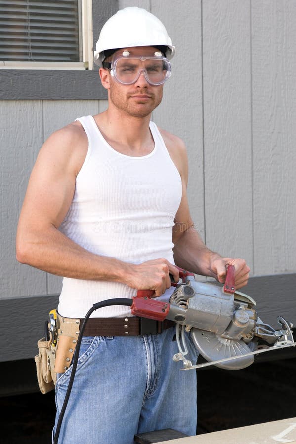 Construction Worker stock photo. Image of skilled, outside - 614610