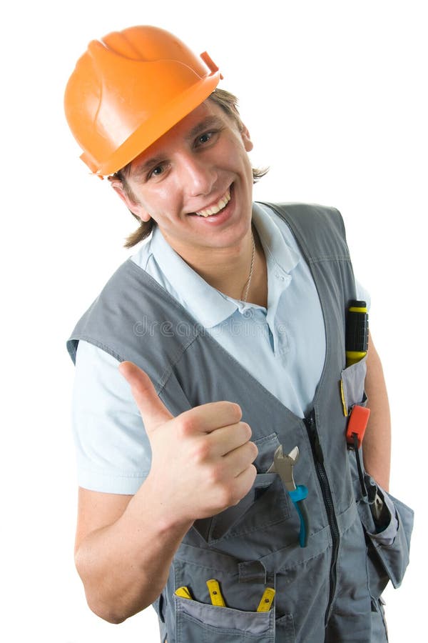 Construction Worker Design Element Stock Photo - Image of friendly ...