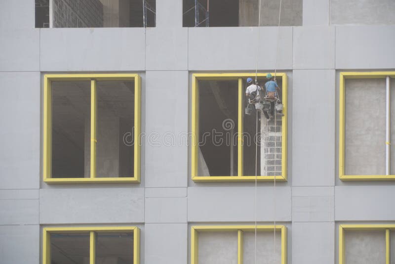 Construction Worker Inappropriate Dress Site Concrete Building Stock ...
