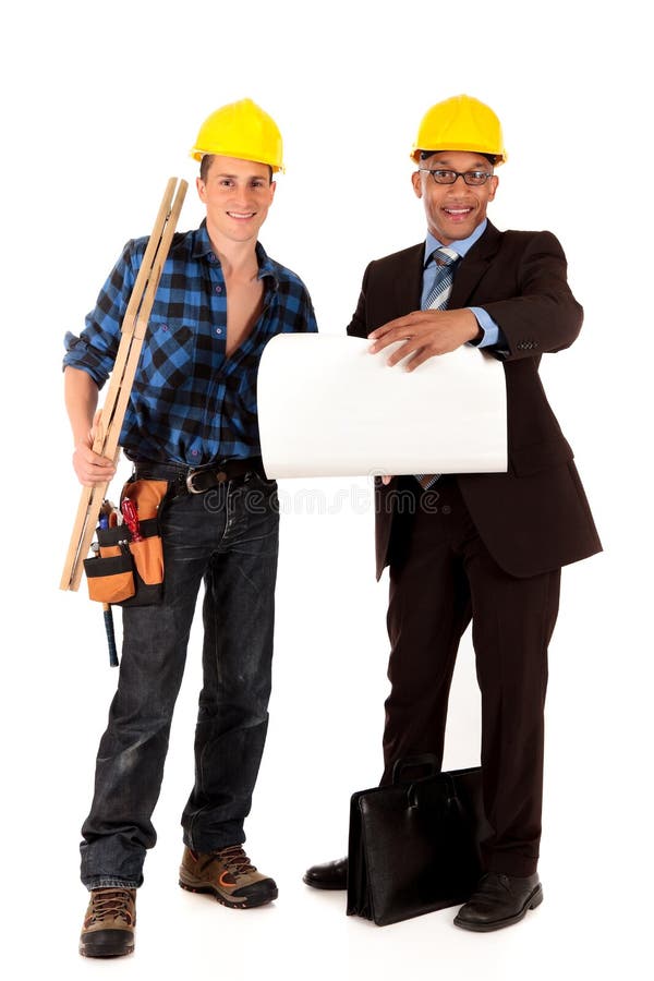 Construction Worker Architect Stock Photo - Image of contractor ...