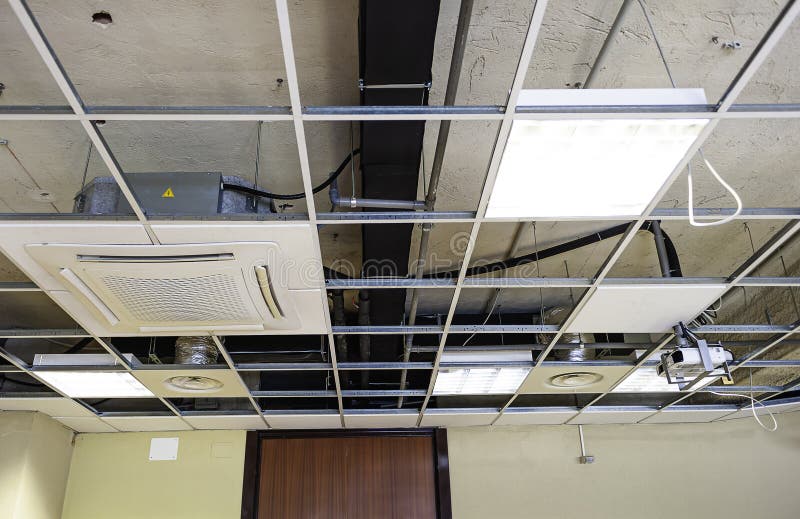 Construction Worker Assemble a Suspended Ceiling Stock Image - Image of ... Construction Worker Assemble a Suspended Ceiling Stock Image - Image of ...