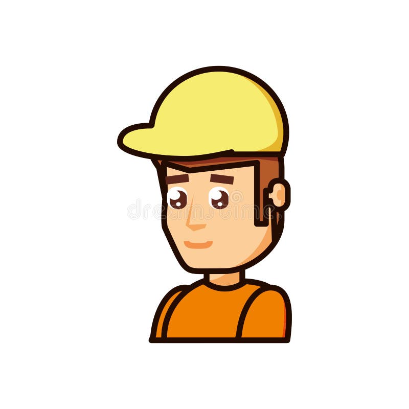 Construction Worker Avatar Character Stock Vector - Illustration of ...