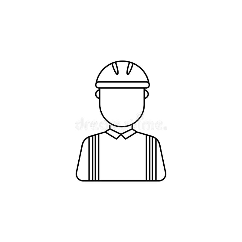 Construction Worker Avatar Icon. Elements of Avatar in Flat Blue ...