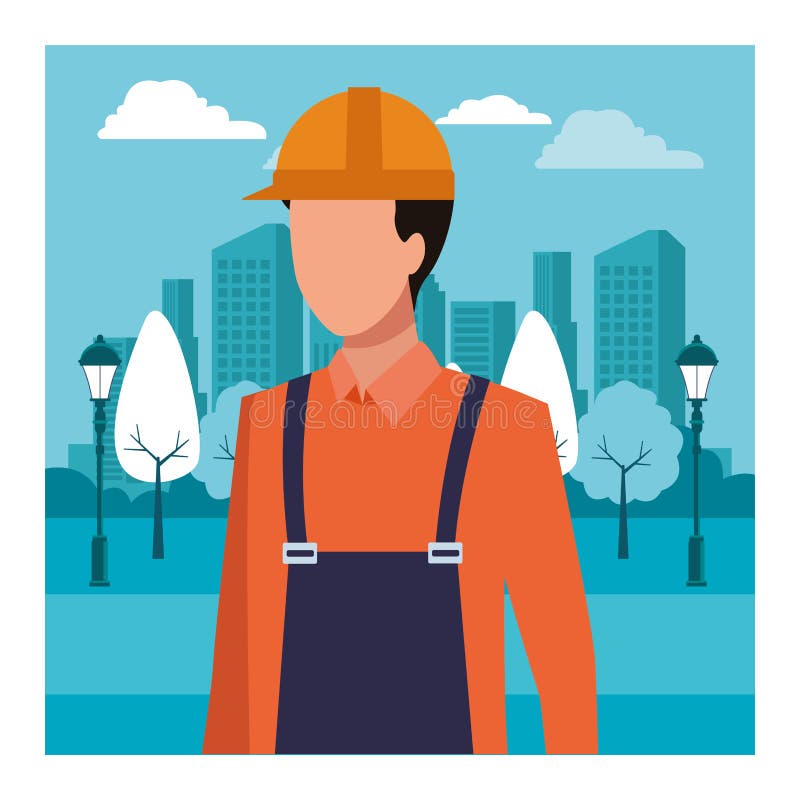 Construction Worker Worker Avatar Stock Vector - Illustration of human ...
